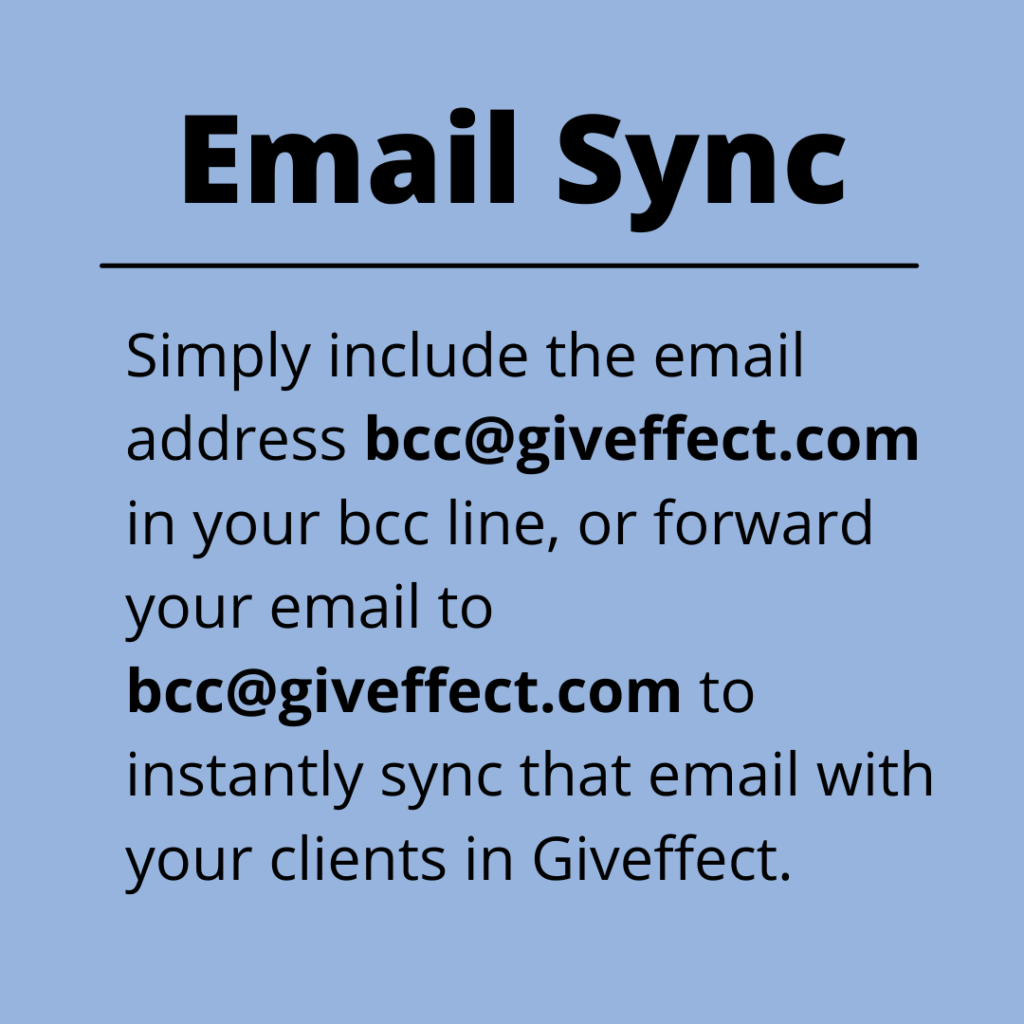 Optimize Your Nonprofit Workflow with Giveffect CRM's Email Sync Feature